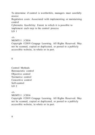 Control Copyright ©2019 Cengage Learning. All Rights Reserved. | DOCX