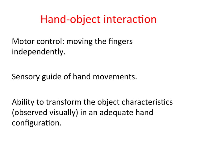 Cortical control of hand function | PPT