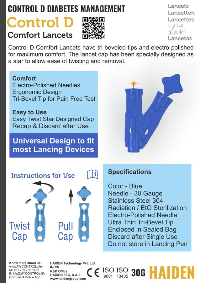 Control D Comfort Lancets | PDF