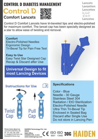 Control D Comfort Lancets | PDF