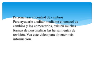 Control de cambios | PPTX