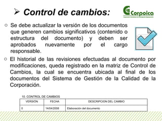 Gestion de Control de Documentos | PPT