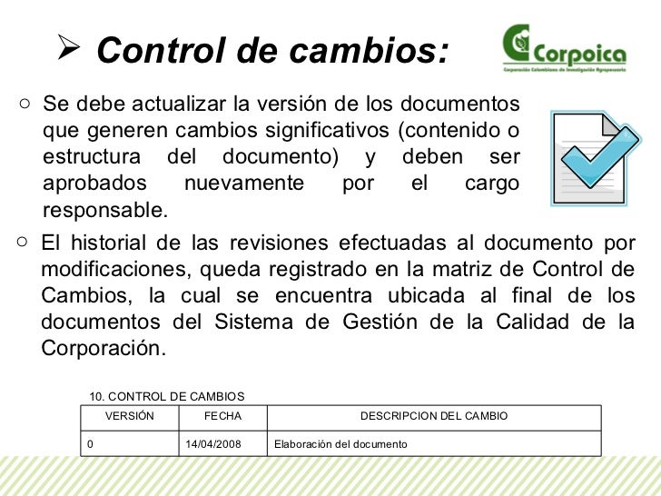 Gestion de Control de Documentos