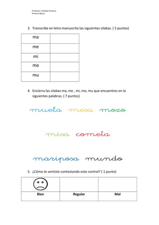 Control letras | DOC