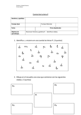 Control letras | DOC