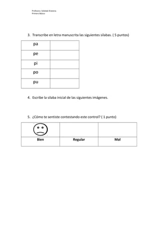 Control letras | DOC