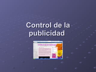 Control de la publicidad | PPT