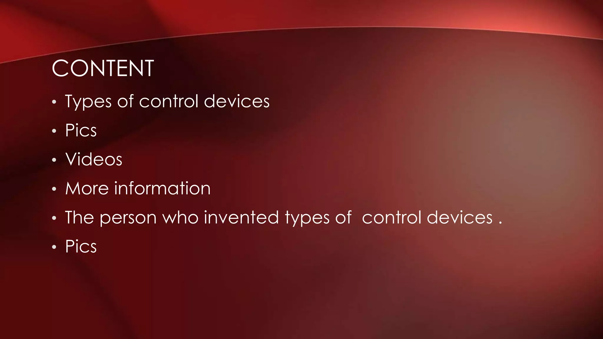 Control devices | PPTX
