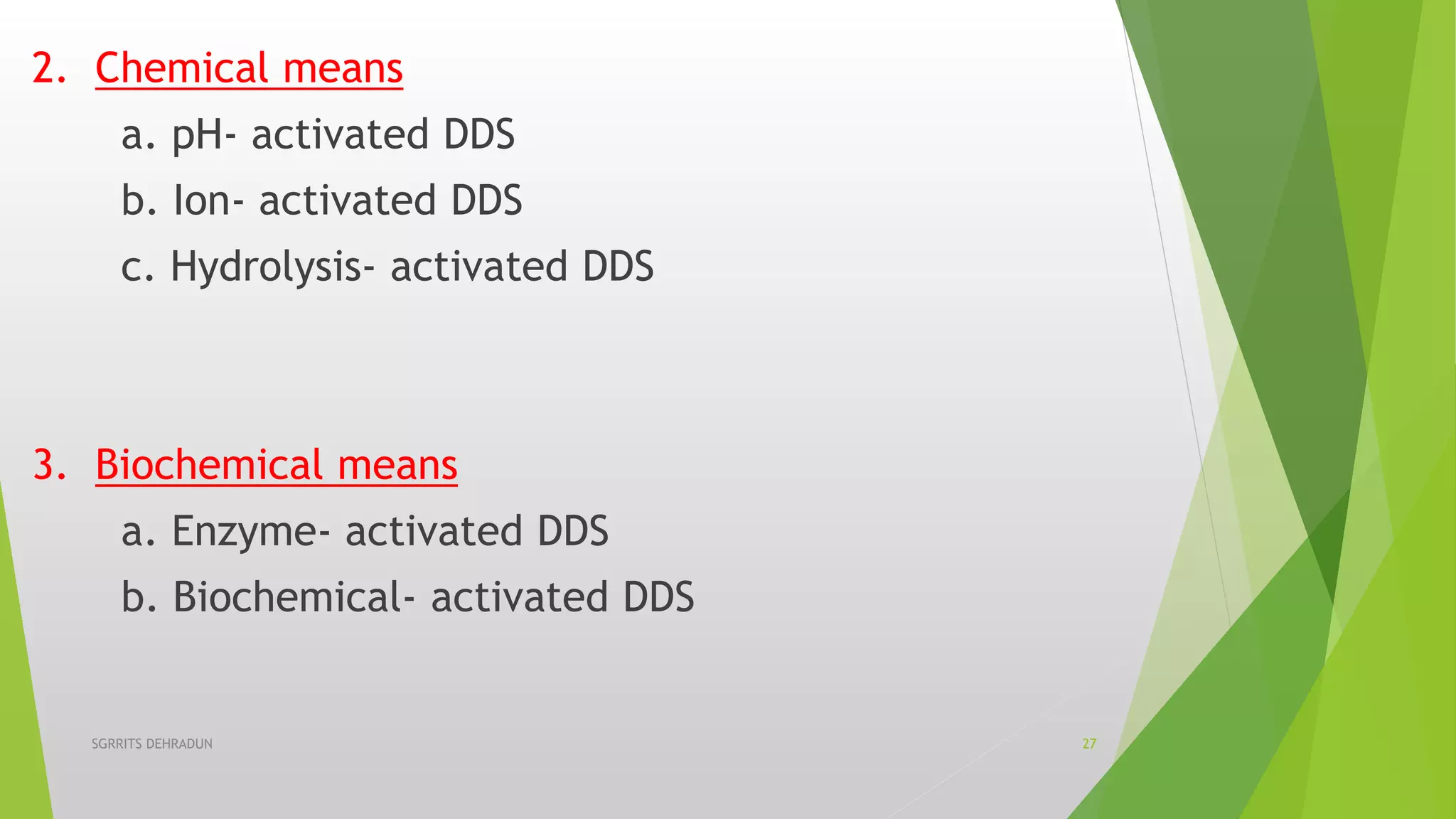 Control drug delivery system | PPTX | Chemistry | Science