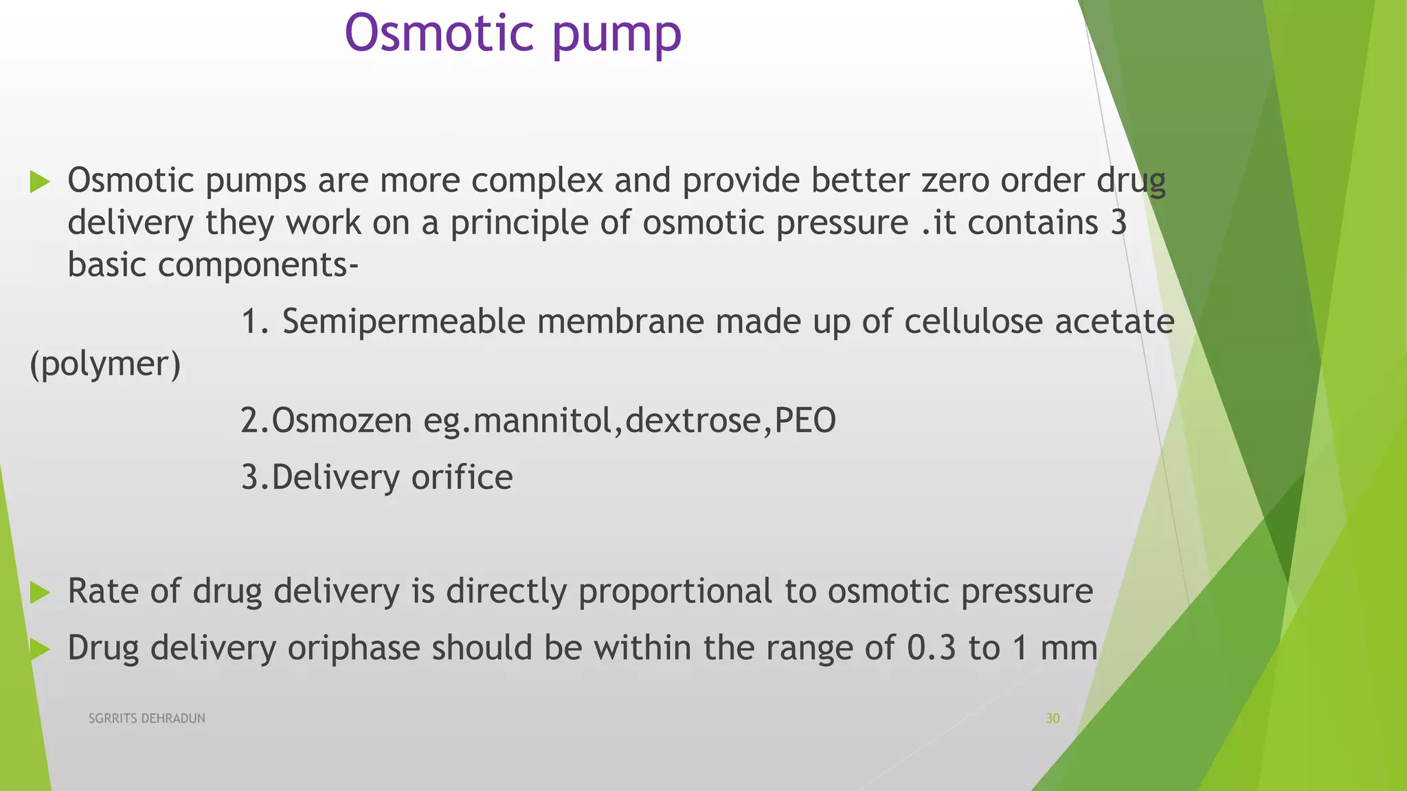 Control drug delivery system | PPTX | Chemistry | Science