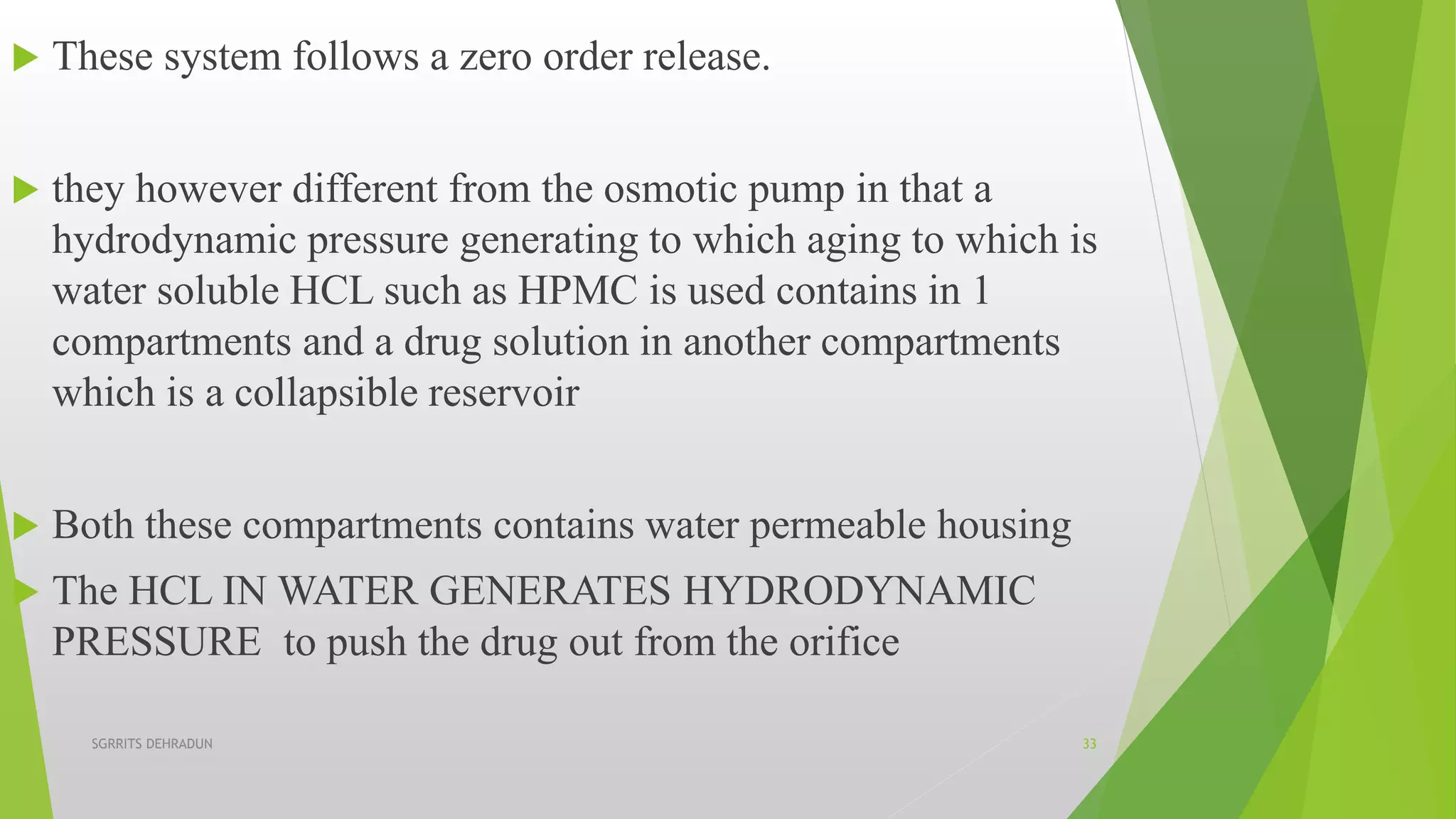 Control drug delivery system | PPTX | Chemistry | Science