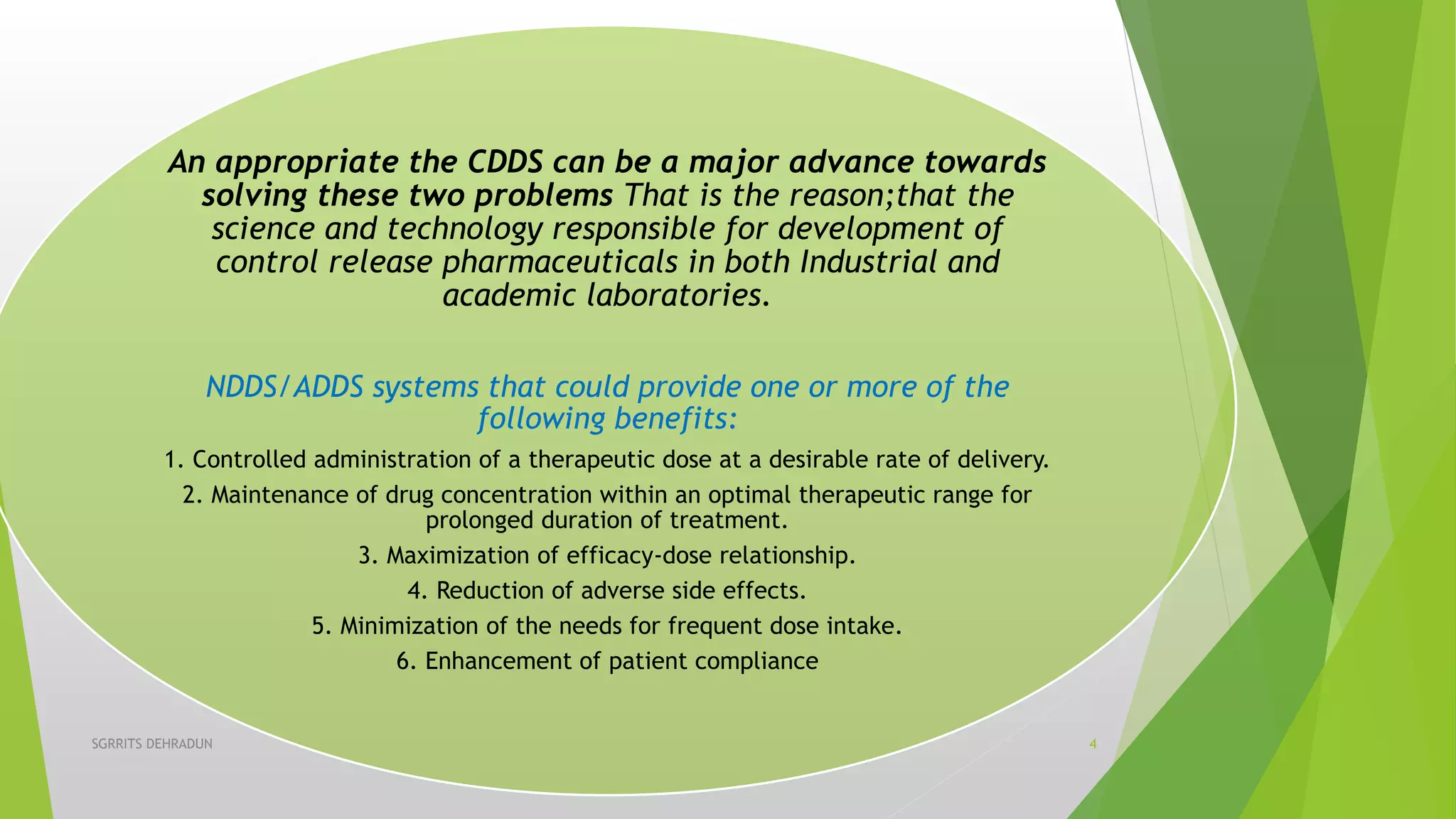Control drug delivery system | PPTX | Chemistry | Science