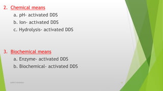 Control drug delivery system | PPTX | Chemistry | Science