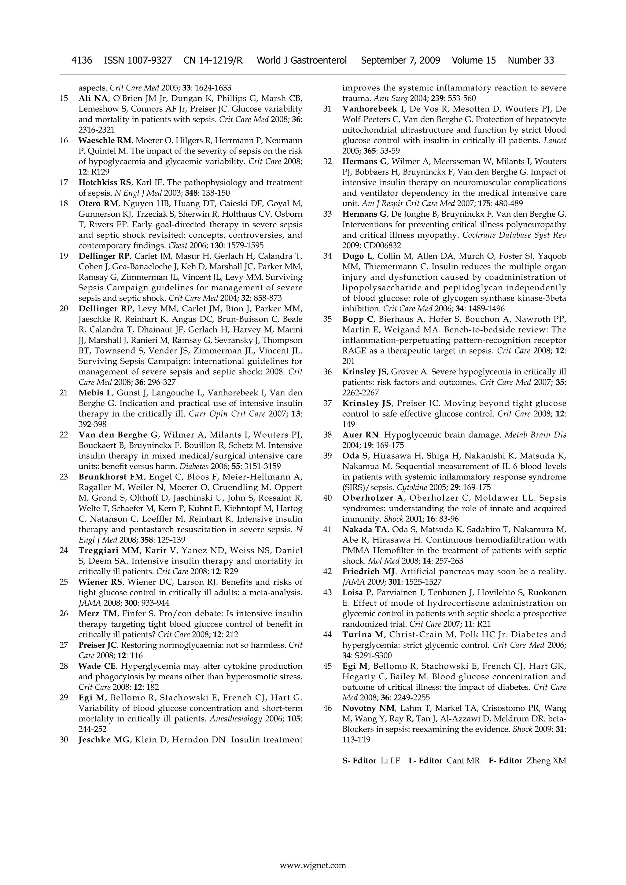 Controle da glicemia em pacientes com sepse grave e choque septico | PDF