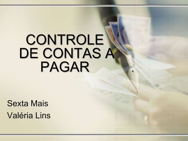 Controle de contas a pagar | PPT