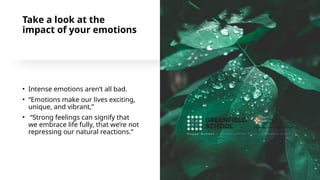 control emotions, a guide for young students | PPTX