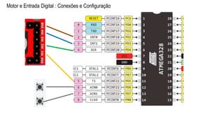Controle de motor DC e sensor digital com Arduino em C | PPT