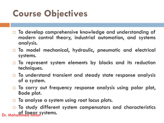 Control engineering introduction 18ME71 | PDF