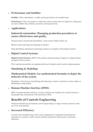Control engineering overview | PDF | Mechanical and Industrial Engineering Industry | Industries