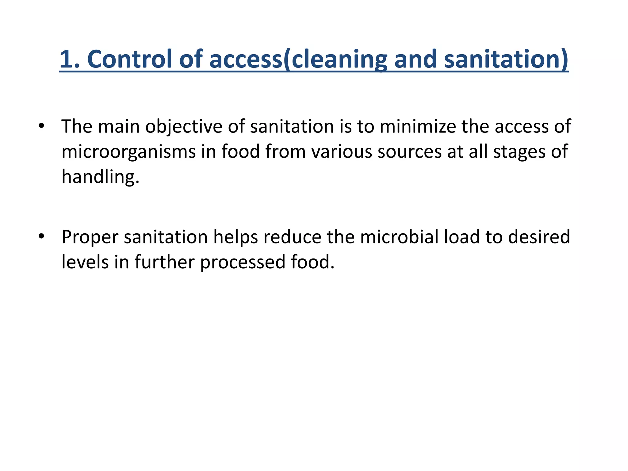Control of microorganisms in food | PPTX