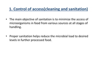 Control of microorganisms in food | PPTX