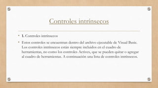 Controles de visual basic | PPTX