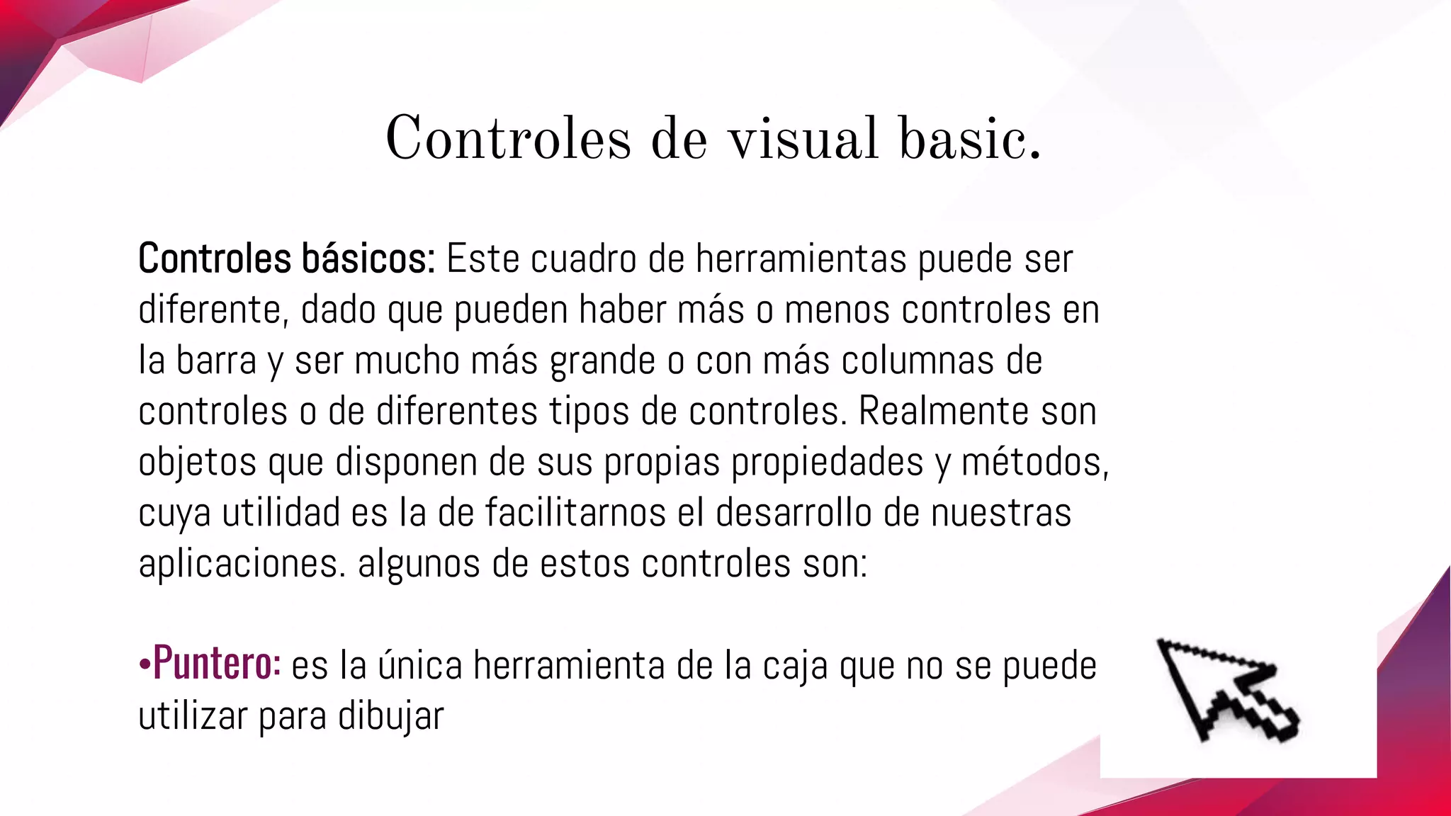Controles y datos de visual basic | PPTX | Programming Languages ...