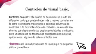 Controles y datos de visual basic | PPTX