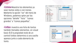 Controles y datos de visual basic | PPTX