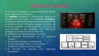 Controles y tableros empleados en el proceso productivo | PPTX