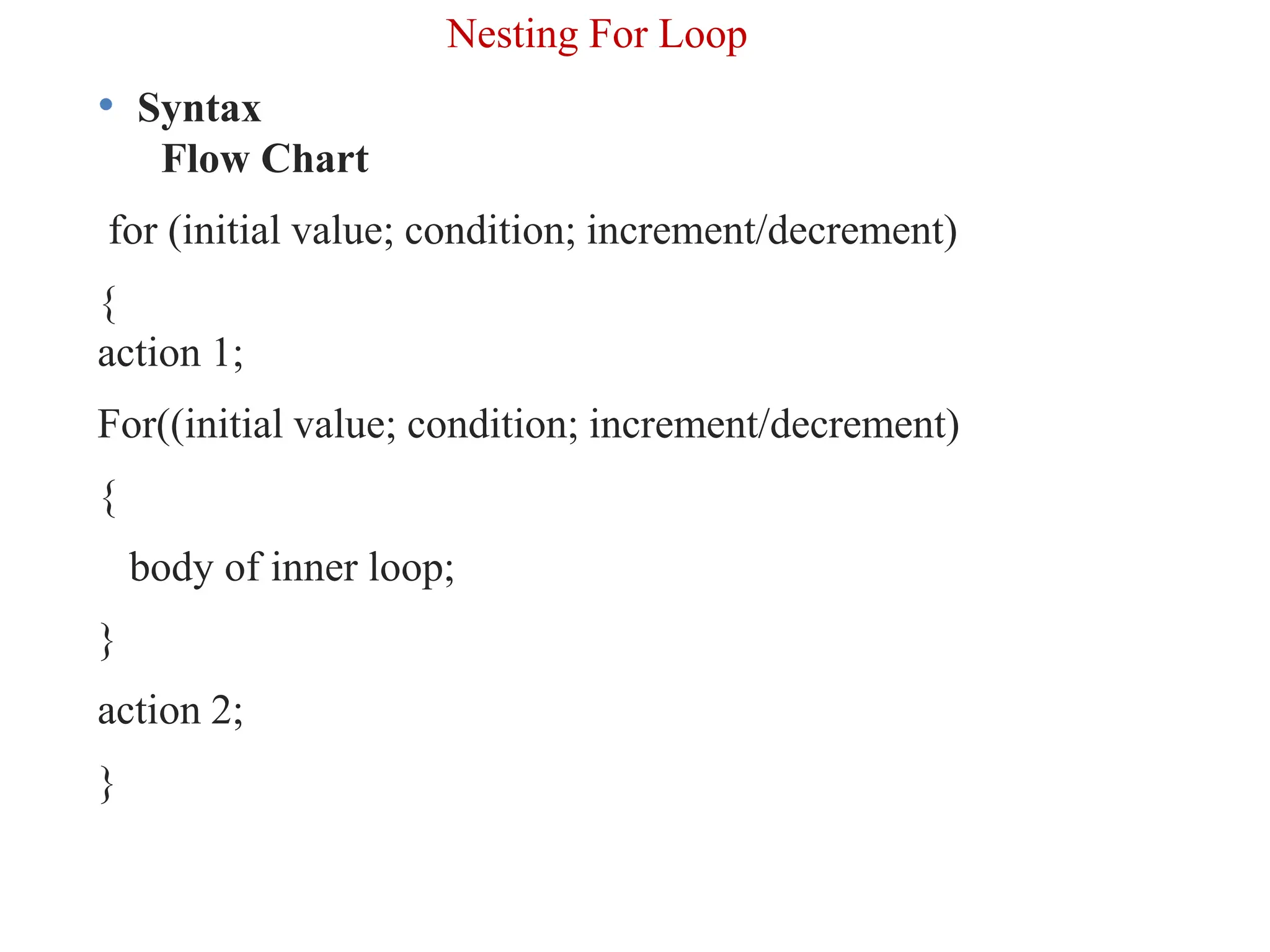 CONTROL FLOW in C.pptx | Programming Languages | Computing