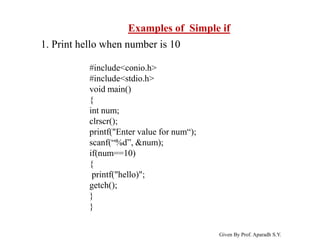 CONTROL FLOW in C.pptx | Programming Languages | Computing