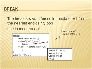 Control flow in c | PPT | Programming Languages | Computing