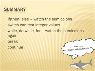 Control flow in c | PPT | Programming Languages | Computing