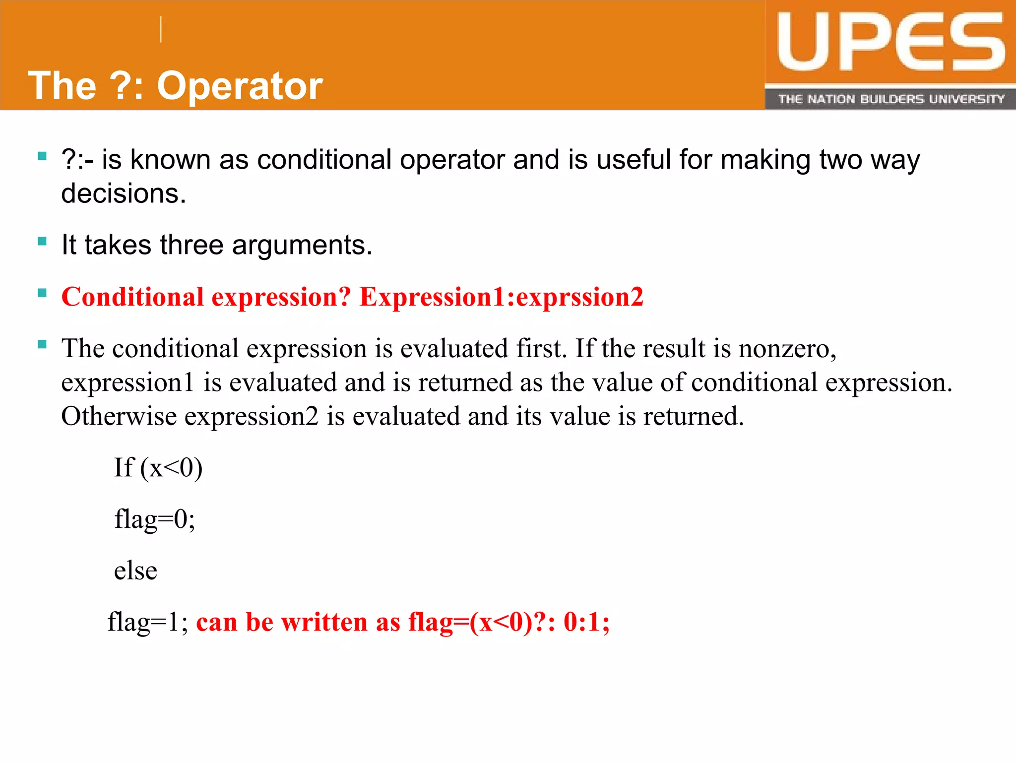 Control flow stataements | PPT