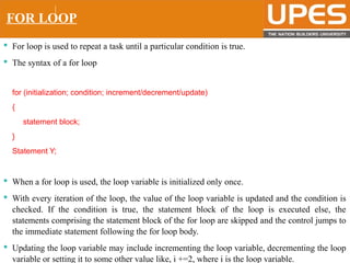 Control flow stataements | PPT