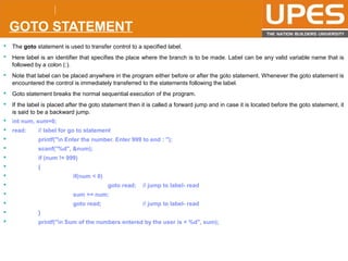 Control flow stataements | PPT