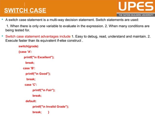 Control flow stataements | PPT