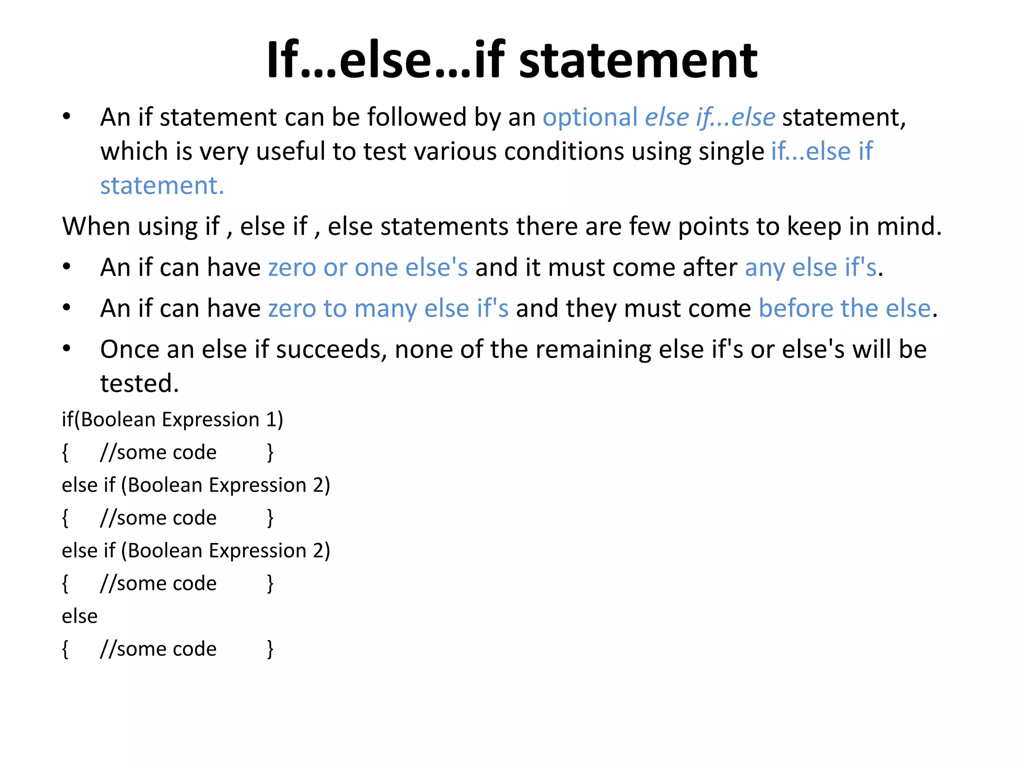 Control Flow Statements In Java Pptx Programming Languages Computing