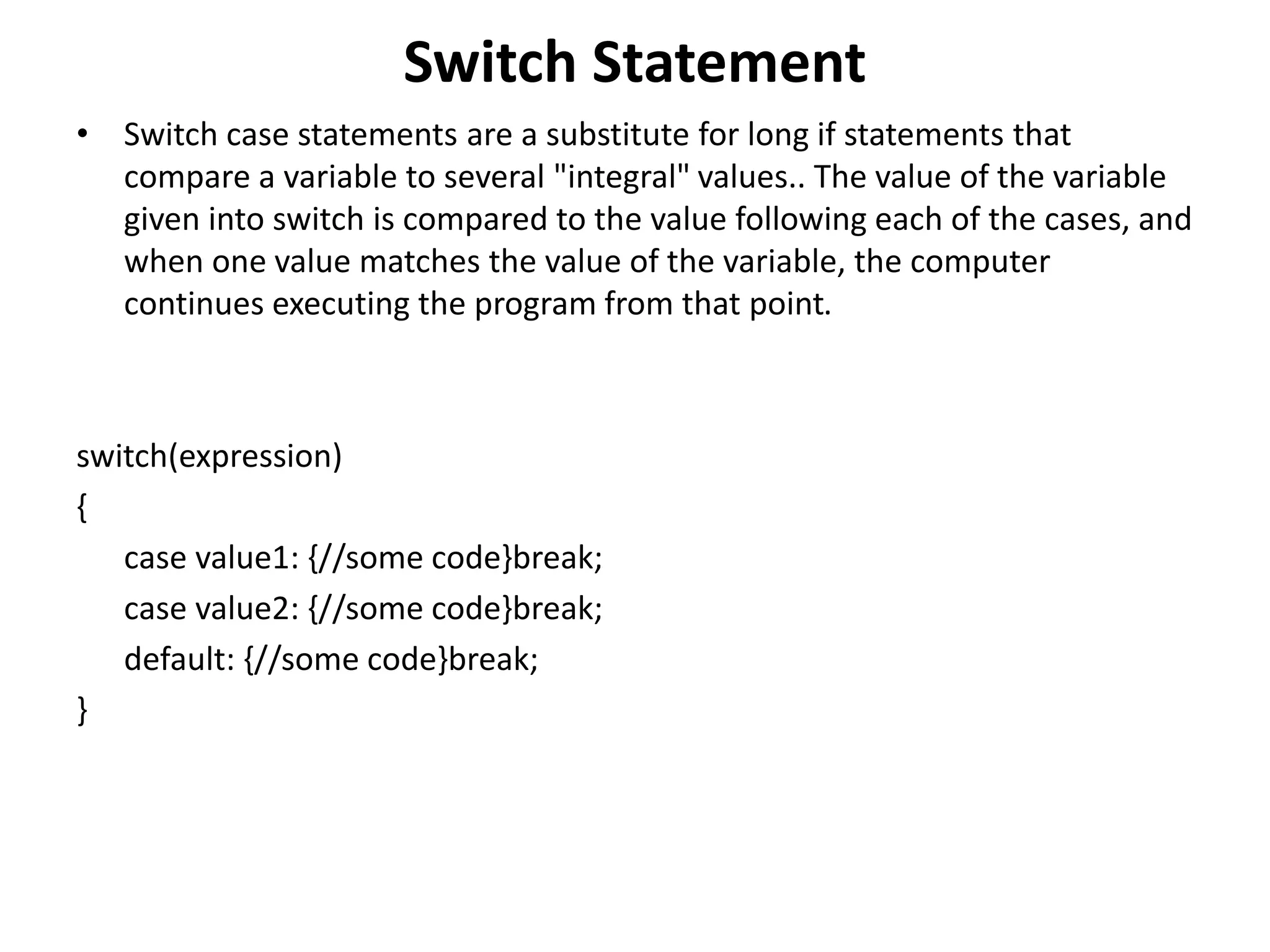 Control Flow Statements In Java Pptx Programming Languages Computing 6917