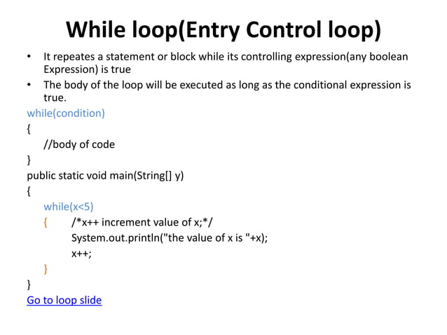 Control flow statements in java | PPT Control flow statements in java | PPT