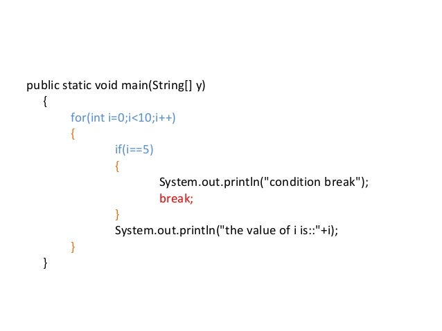 Control Flow Statements In Java