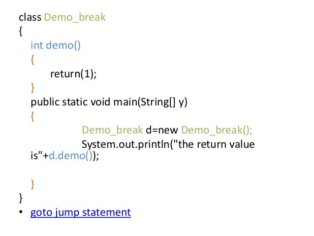 Control Flow Statements In Java