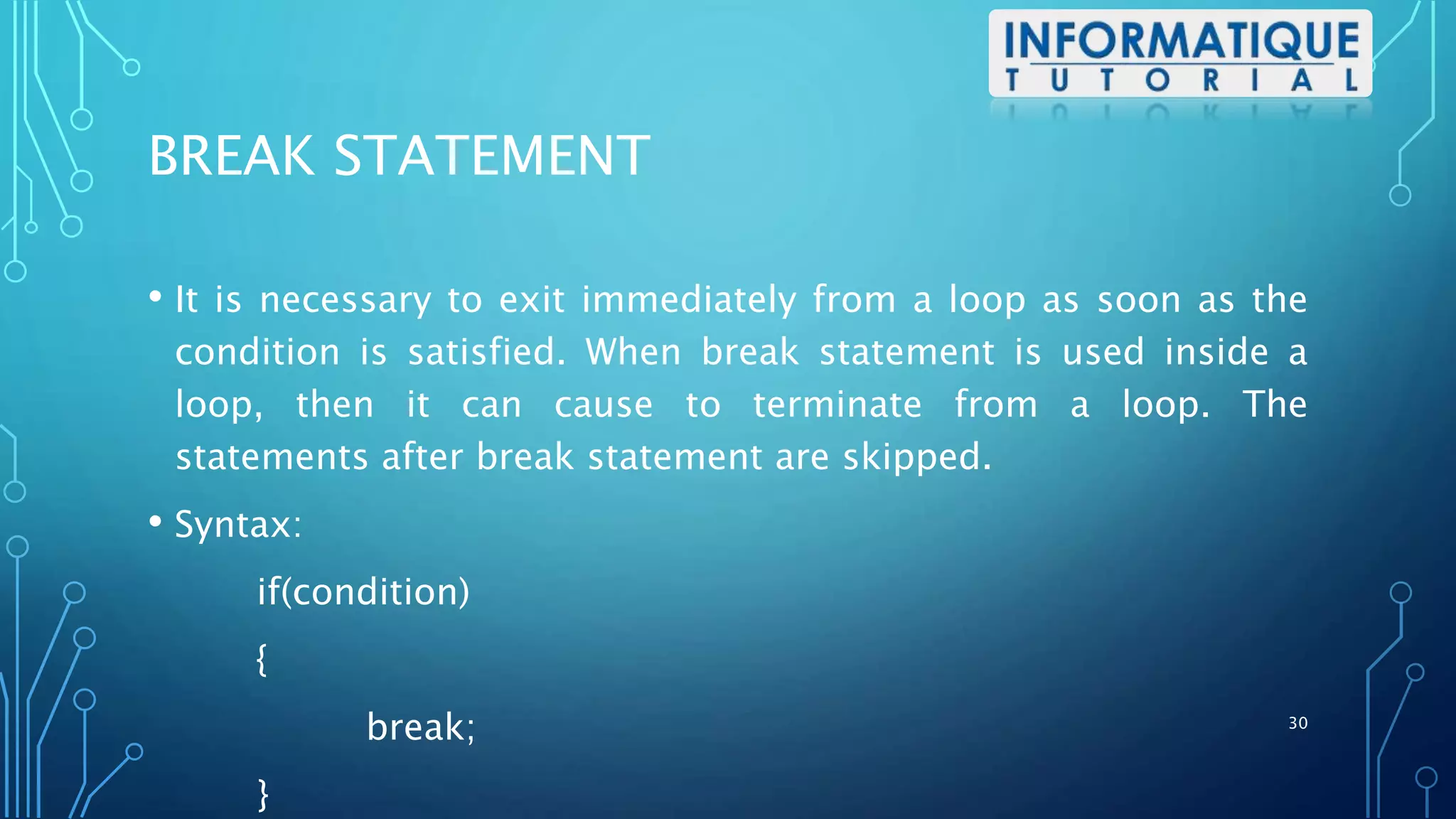 Control Flow Statements | PPTX