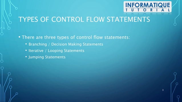 Control Flow Statements | PPT