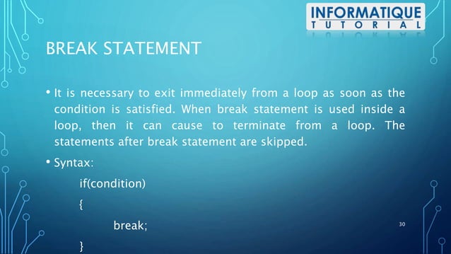 Control Flow Statements | PPTX
