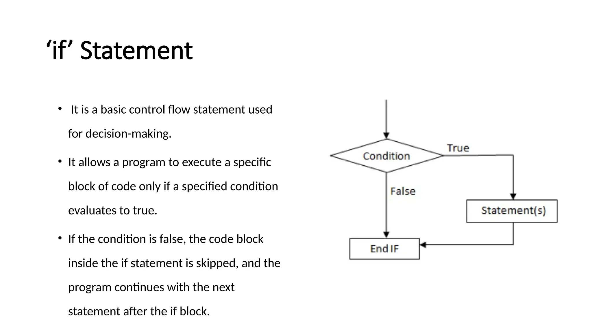 Control Flow Statements in Programming in C++ | PPTX