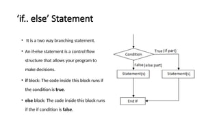 Control Flow Statements in Programming in C++ | PPTX