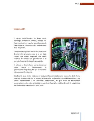 Control Fuzzy PID Vs Control Adaptativo | PDF