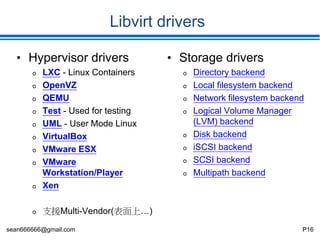 Control hypervisor via libvirt | PPT